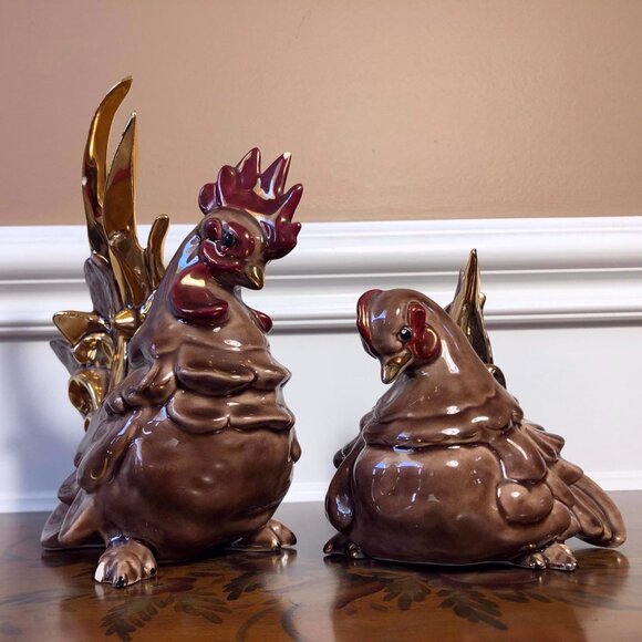 Art | California Pottery Kay Finch Hen Rooster Figurine Pair | Poshmark